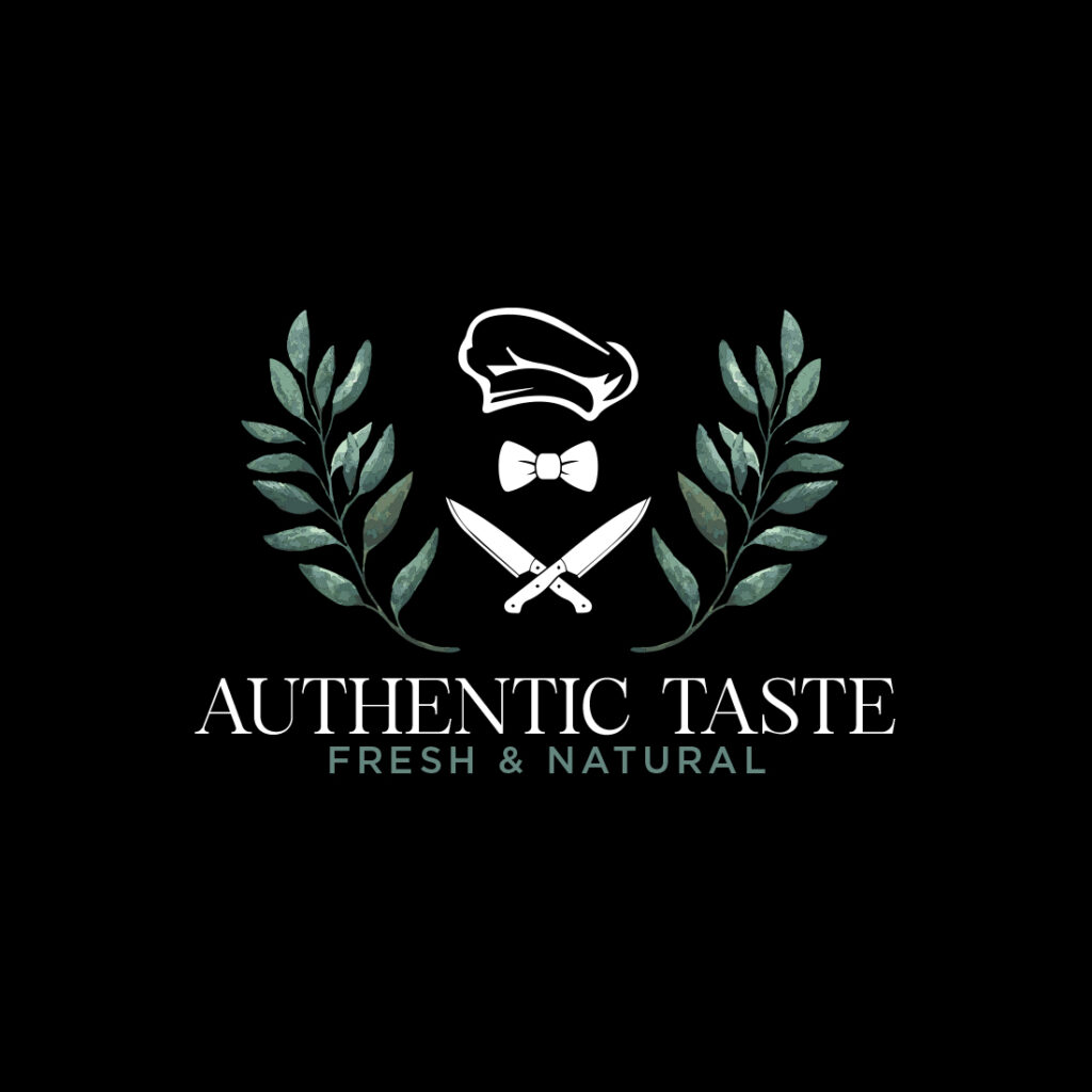 Authentic Taste Food Logo Design - MasterBundles