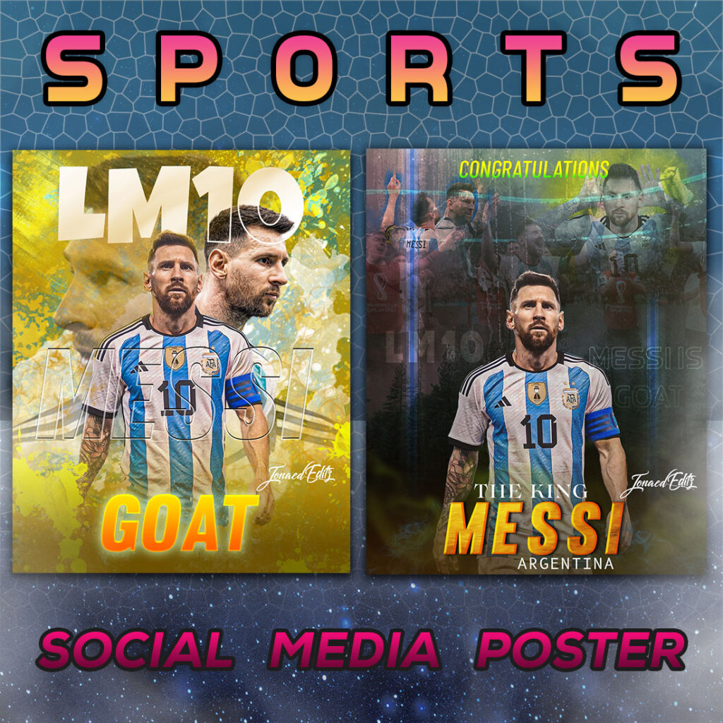 2 LIONEL MESSI SOCIAL MEDIA POSTER DESIGN - MasterBundles