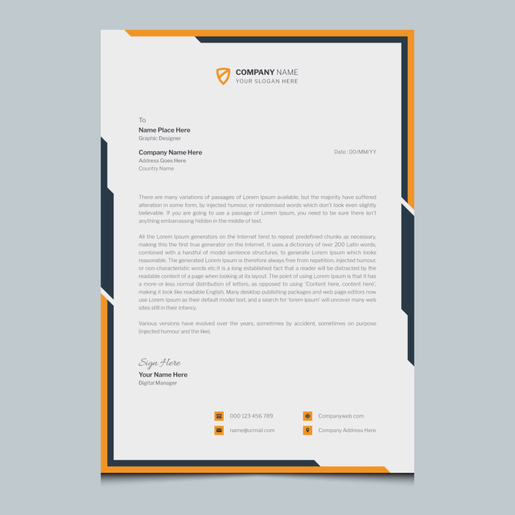 Elegant creative modern company business letterhead template design ...