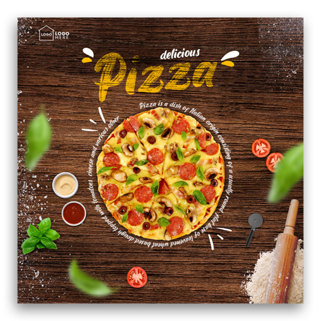 Social Media Pizza Design - MasterBundles