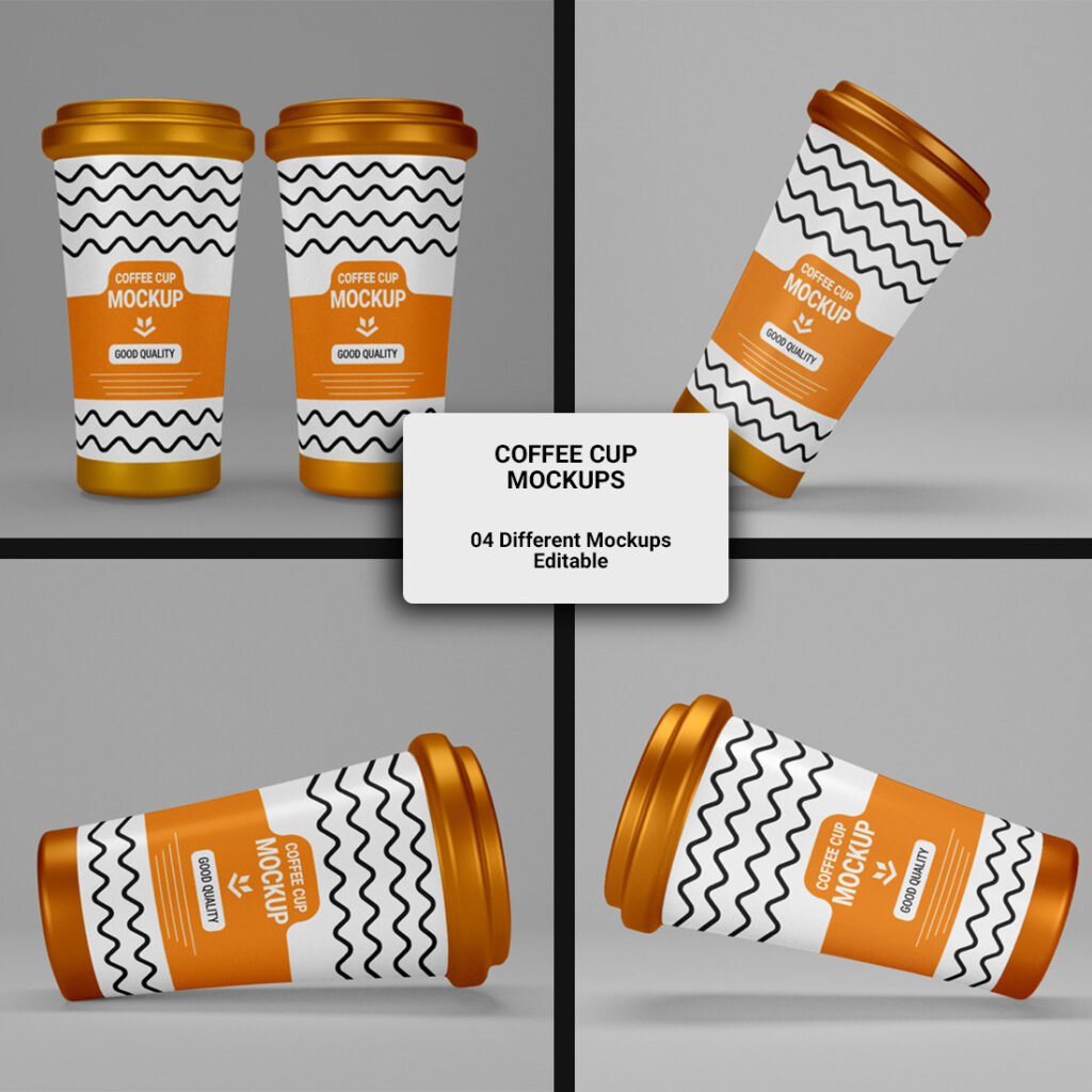 PSD Coffee Cup Mokcups - MasterBundles