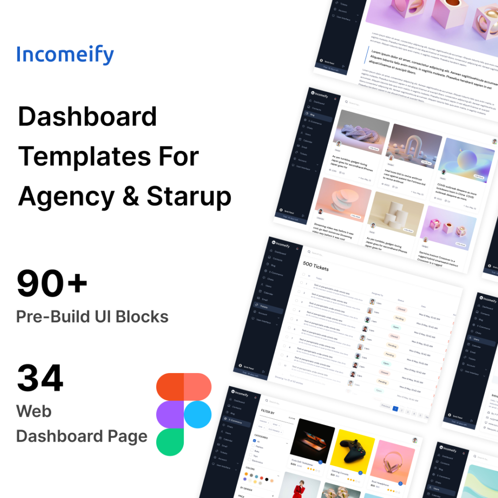 Incomeify - Admin Dashboard & UI Kit Figma Template - MasterBundles