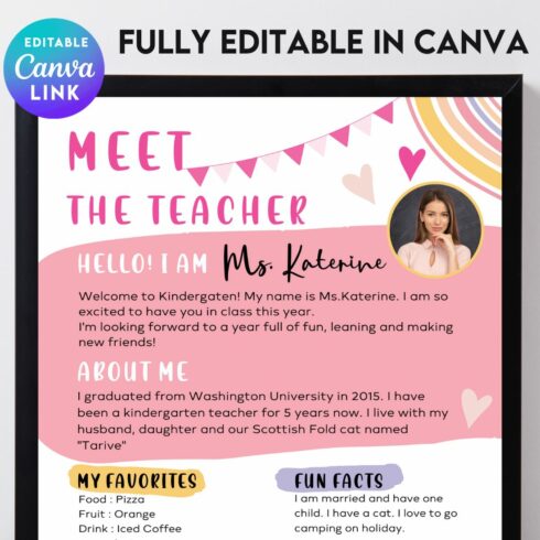 Meet the Teacher#2 - Canva Template - MasterBundles