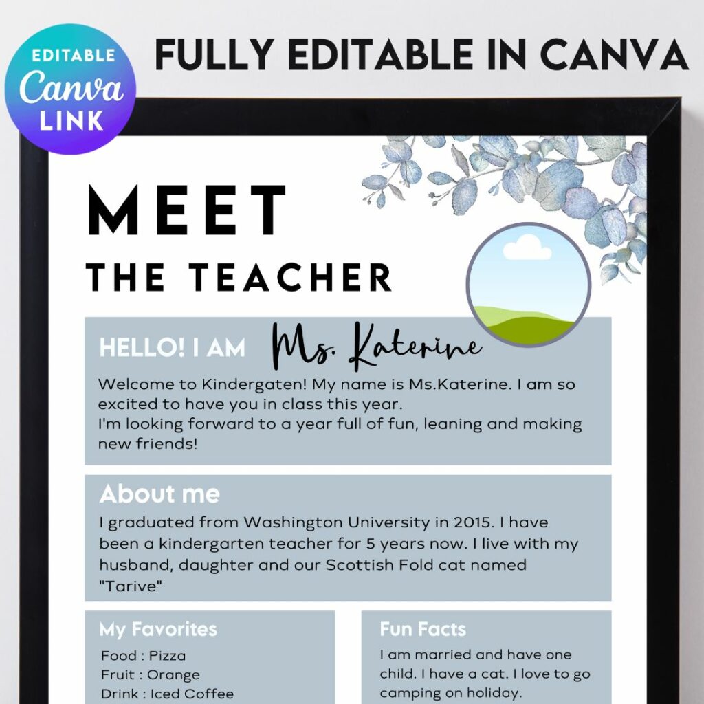 Meet the Teacher#1 - Canva Template - MasterBundles