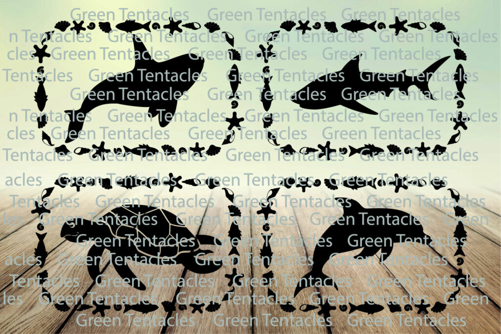 18 Sea silhouette designs for printing or cutting. - MasterBundles