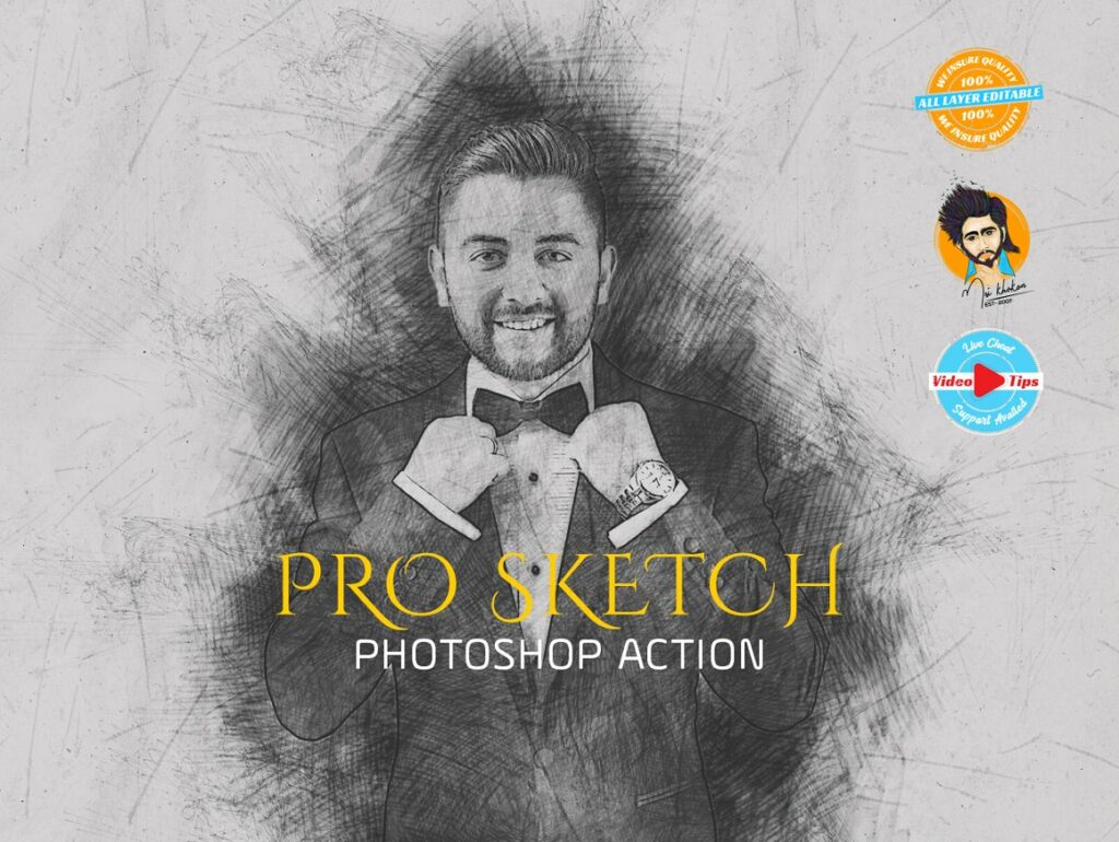 PRO SKETCH Photoshop Actions - MasterBundles