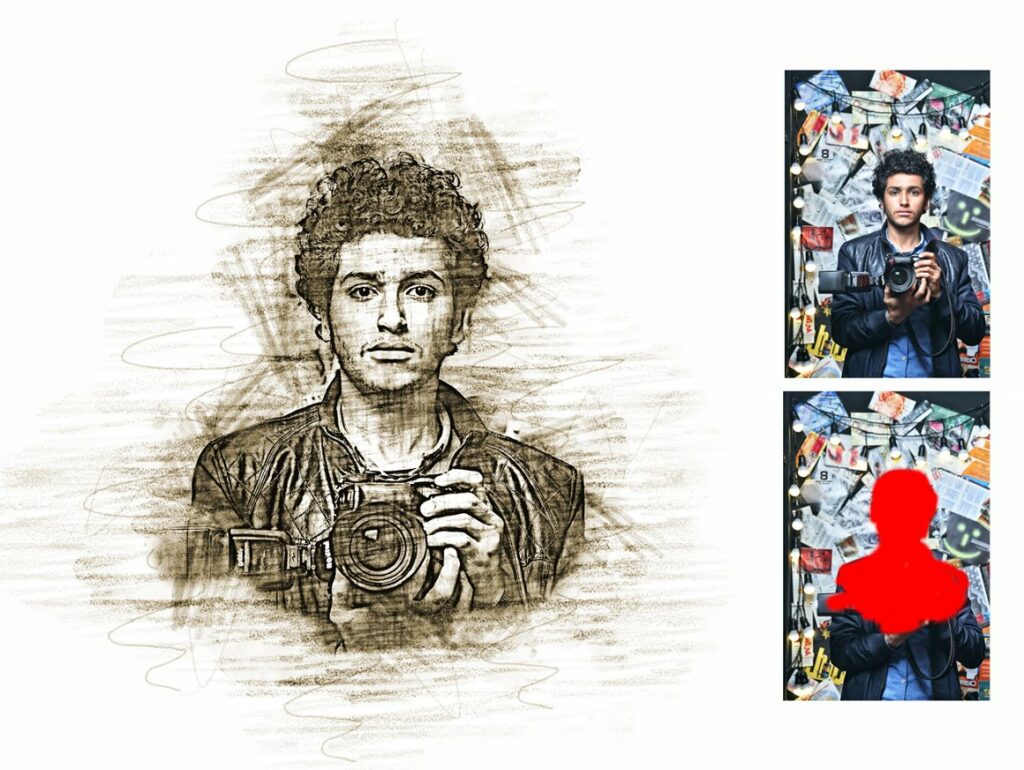 Pro Sketch Photoshop Action - MasterBundles