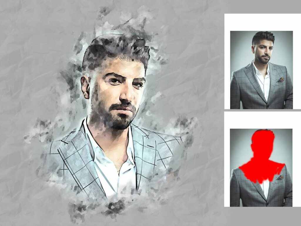 Real Watercolor Photoshop Action - MasterBundles