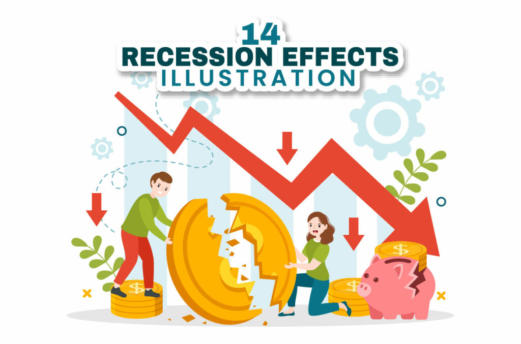 14 Recession Effects Vector Illustration - MasterBundles