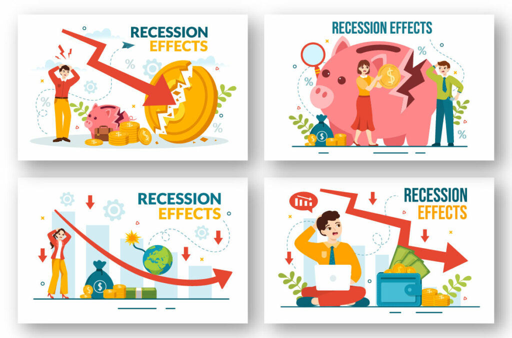14 Recession Effects Vector Illustration - MasterBundles