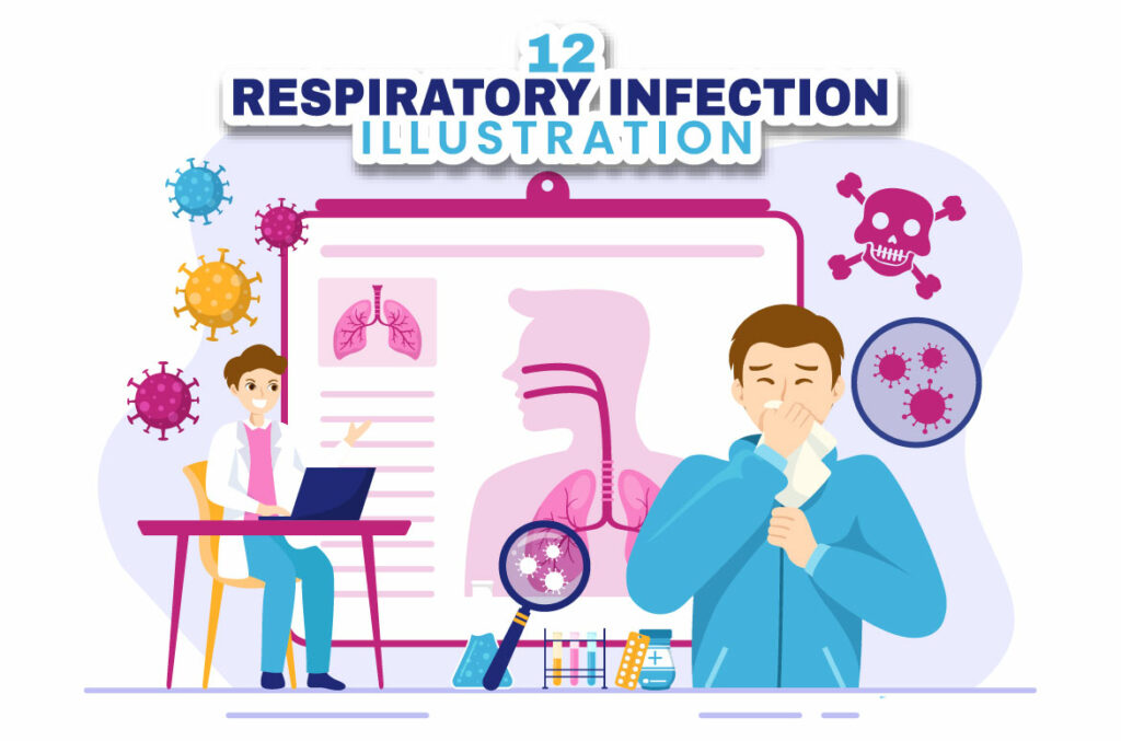 12 Respiratory Infection Illustration - MasterBundles