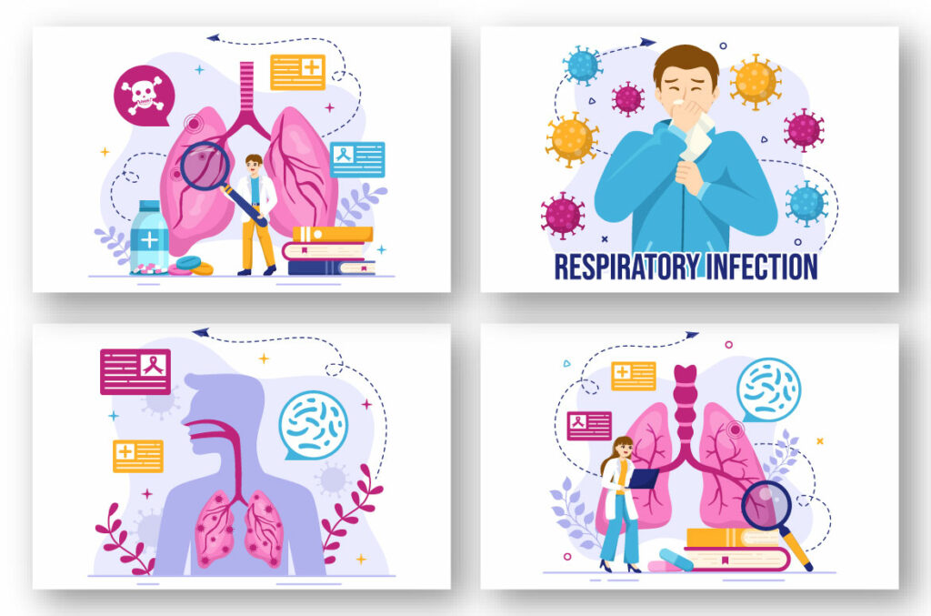 12 Respiratory Infection Illustration - MasterBundles