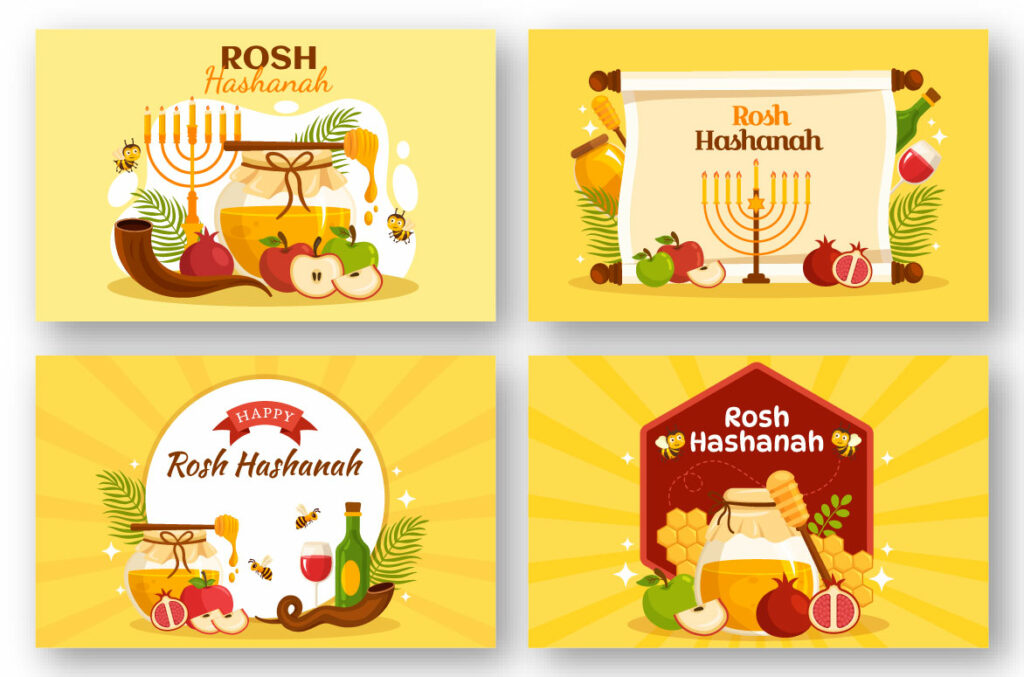 12 Happy Rosh Hashanah Vector Illustration - MasterBundles