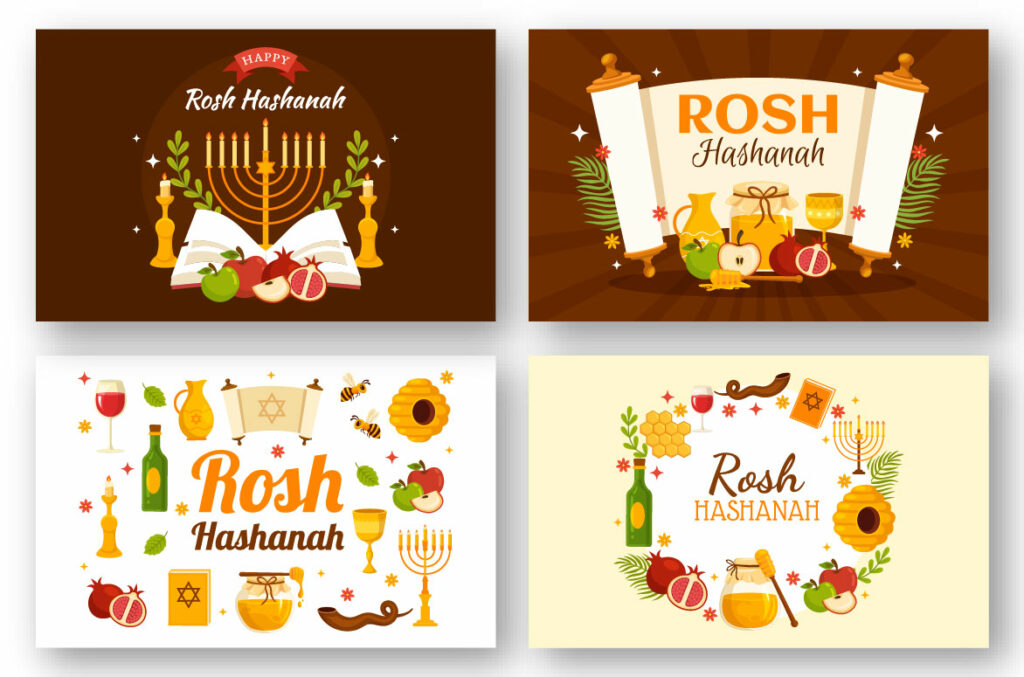12 Happy Rosh Hashanah Vector Illustration - MasterBundles