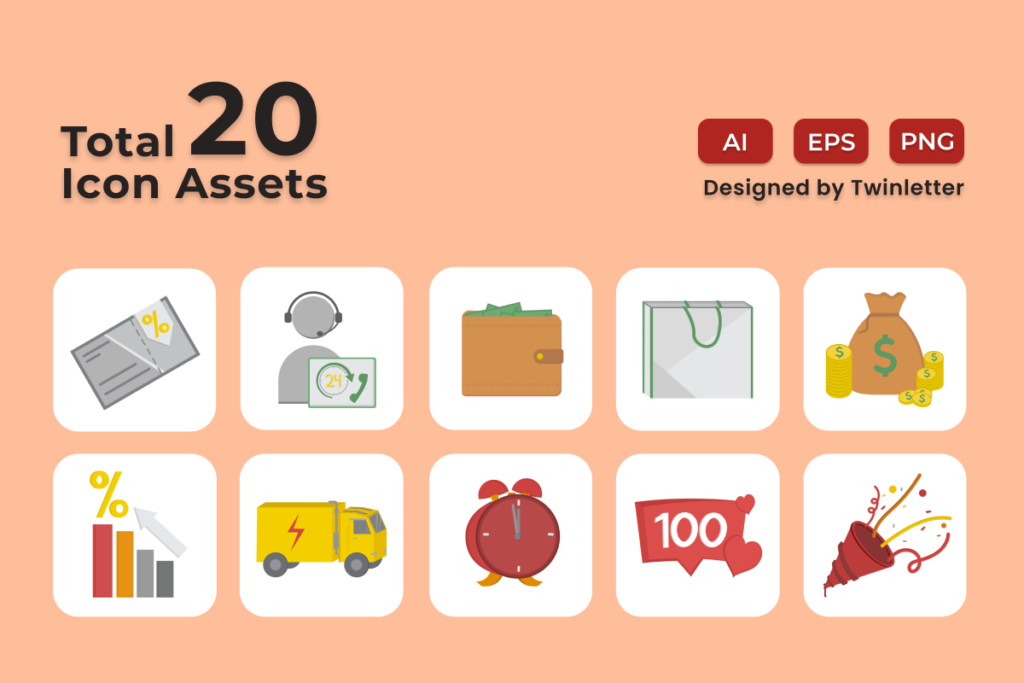 Sale 2D Icon Illustration Set - MasterBundles