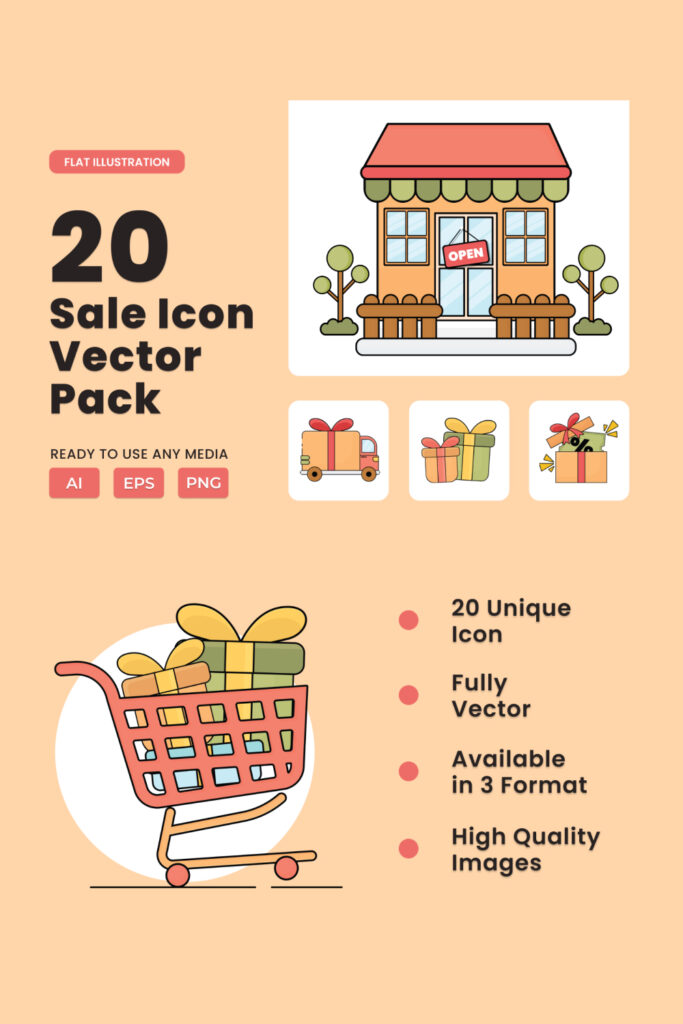 Sale 2D Icon Illustration Set Vol 3 - MasterBundles