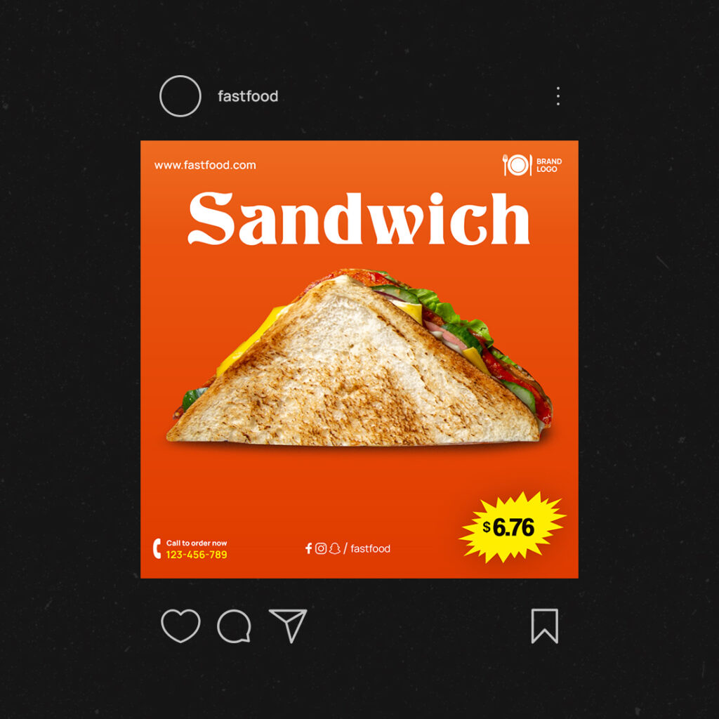 Delicious Sandwich High-Resolution Social Media Banner Template ...