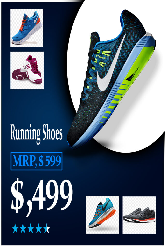 RUNNING SHOES SOCIAL MEDIA POSTER DESIGN - MasterBundles