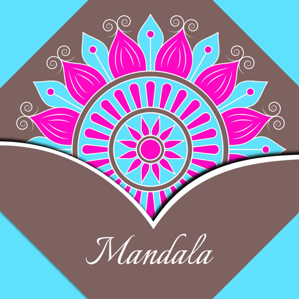 Simple Colouring Floral Mandala Design Template SVG, Ai, EPS, PDF, JPG ...