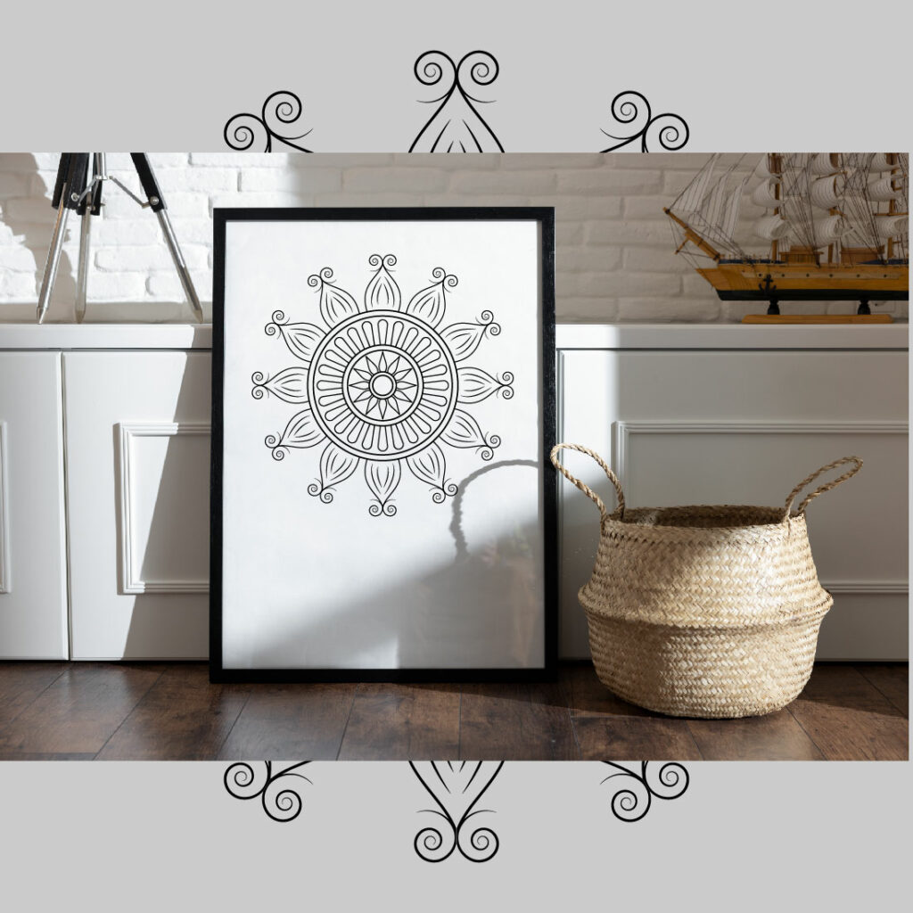 Simple Floral Mandala Design Template SVG, Ai, EPS, PDF, JPG, PNG, File ...