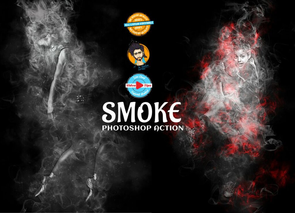 Smoke Effect Photoshop Action - MasterBundles