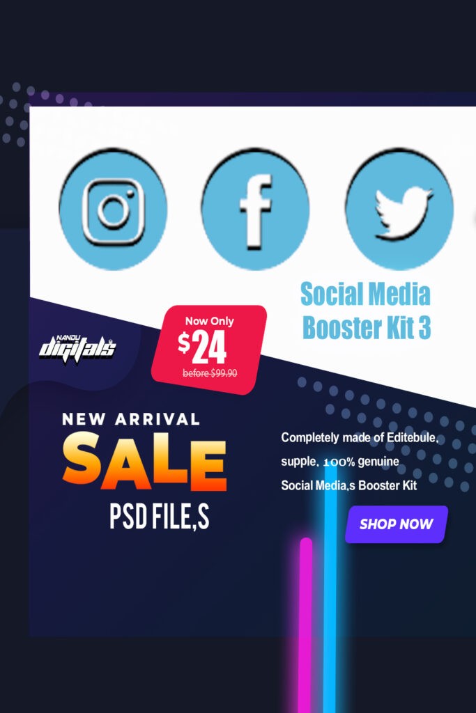 3 Brand Social Media Booster Kit Templates Bundle - MasterBundles