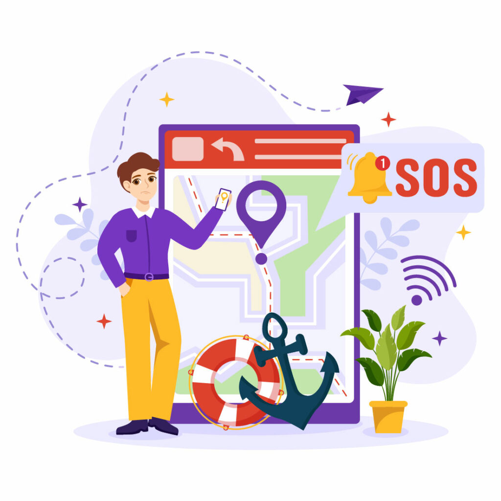 12 SOS Message Emergency Illustration - MasterBundles