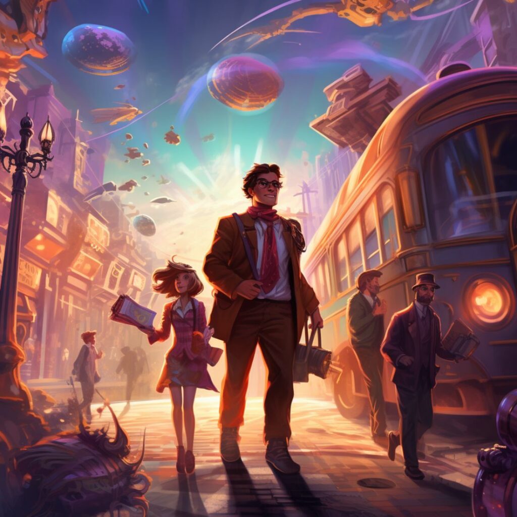 Time travel illustrations - MasterBundles