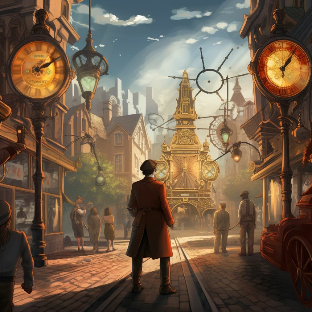 Time travel illustrations - MasterBundles