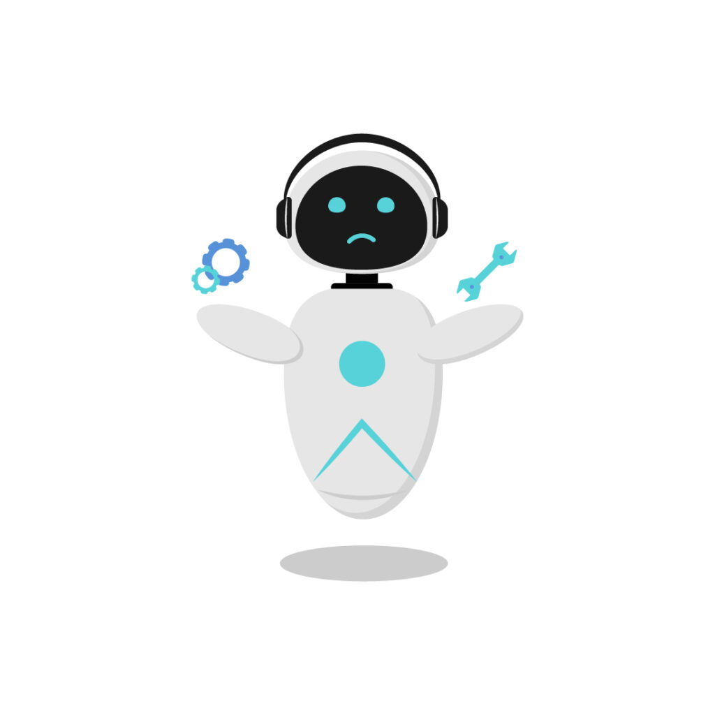 Set of robot stickers with artificial intelligence. - MasterBundles
