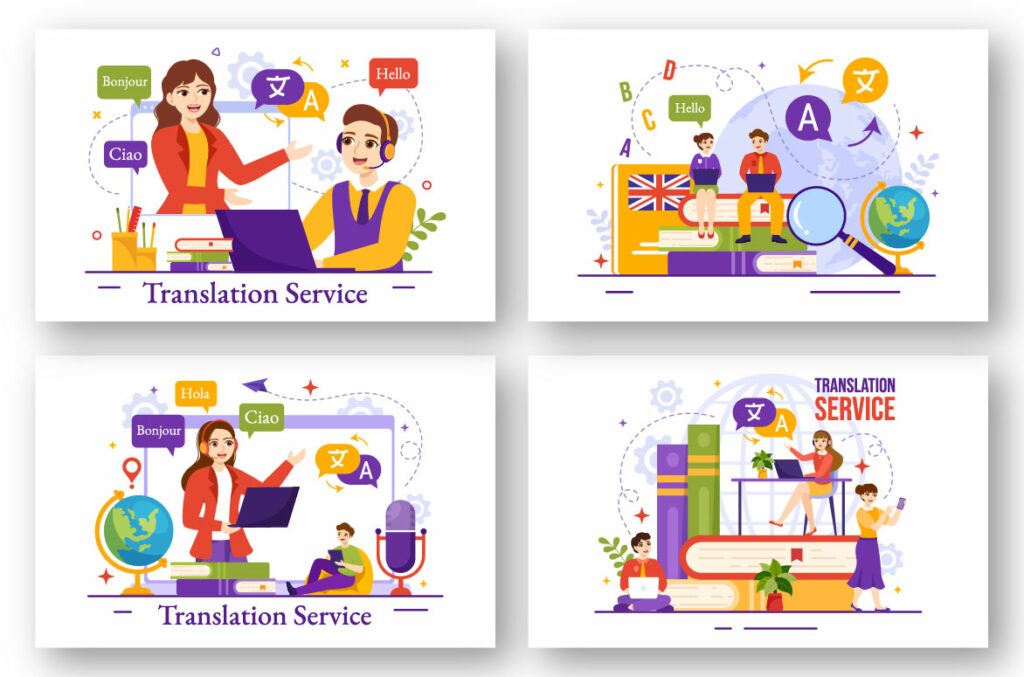 15 Translation Service Illustration - MasterBundles