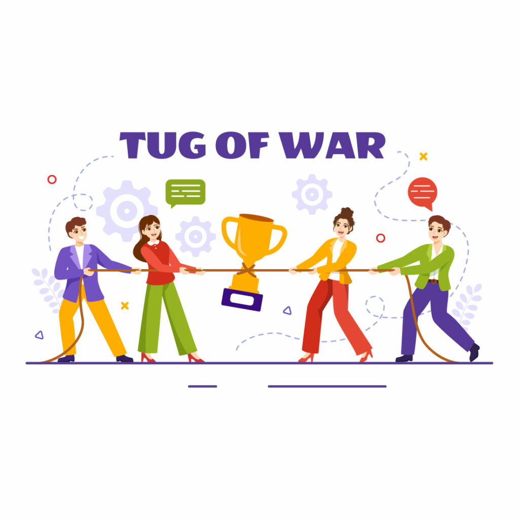 8 Tug of War Vector Illustration - MasterBundles
