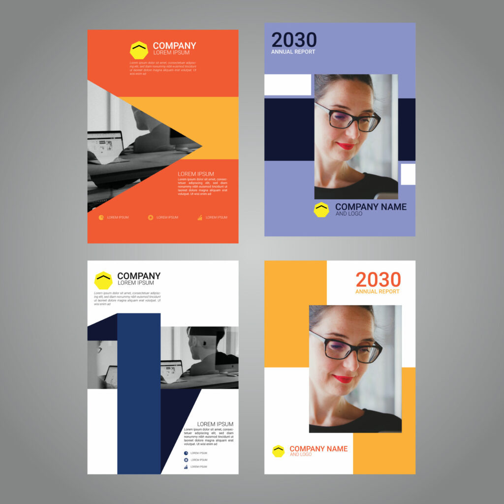 Cover design for an annual report, business magazine vector templates ...