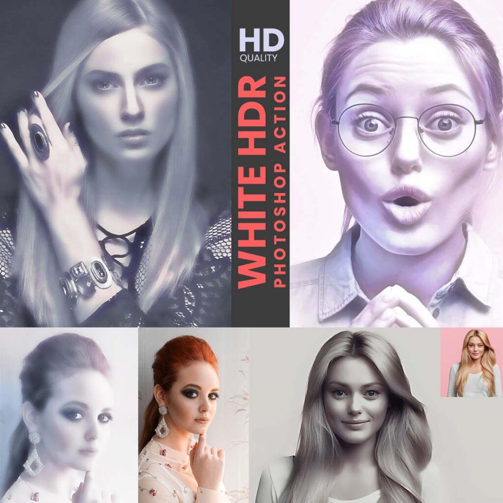 White HDR Photoshop Action - MasterBundles
