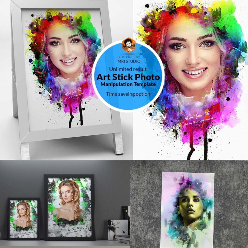 Art Stick Photo Template - MasterBundles