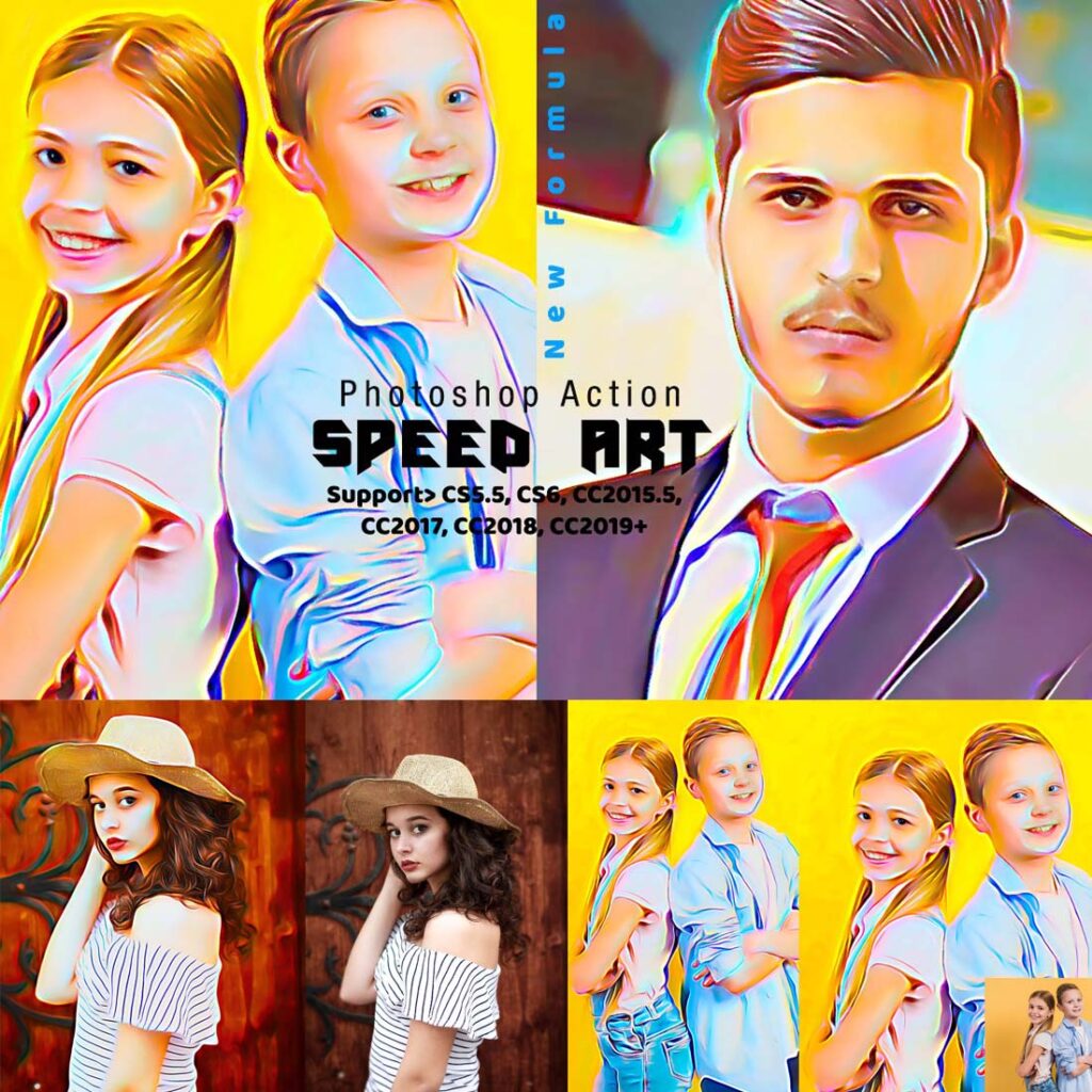 Speed Paint Photoshop Action - MasterBundles