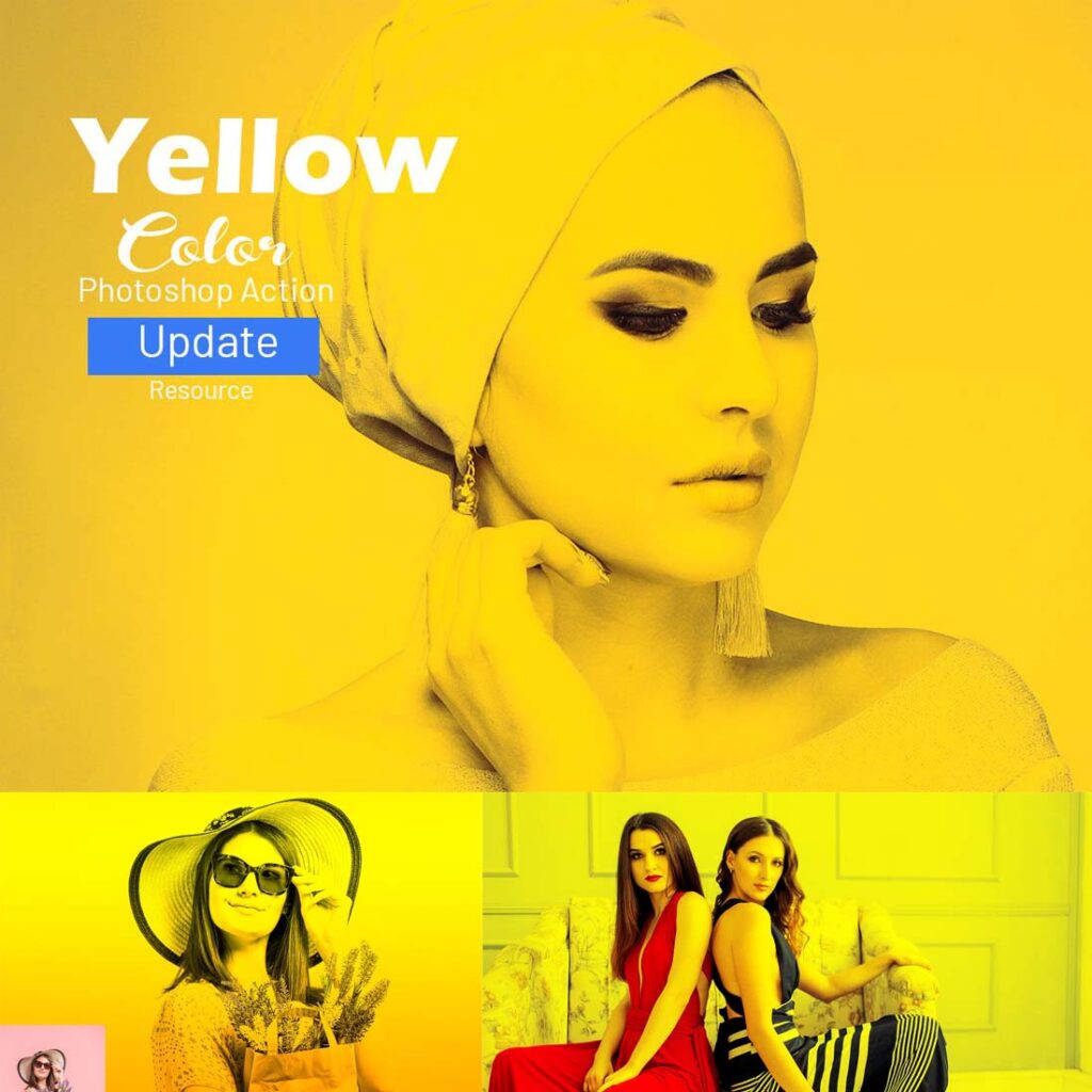 Yellow Color Look Action - MasterBundles