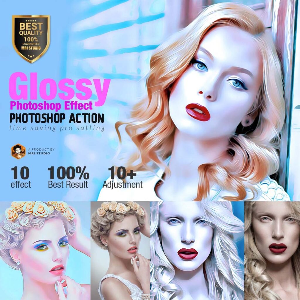Glossy Photoshop Effect - MasterBundles