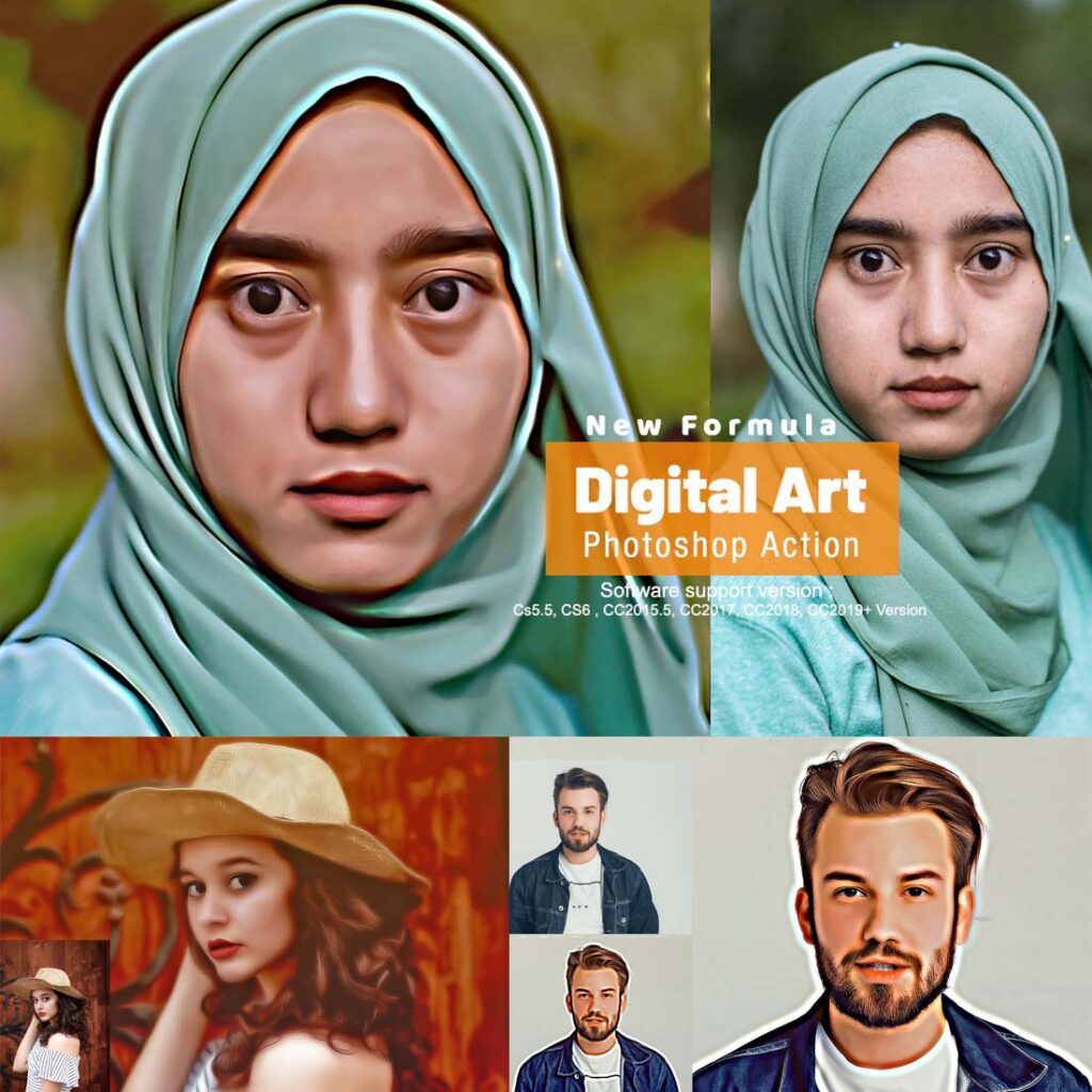 Digital Art Photoshop Action - MasterBundles