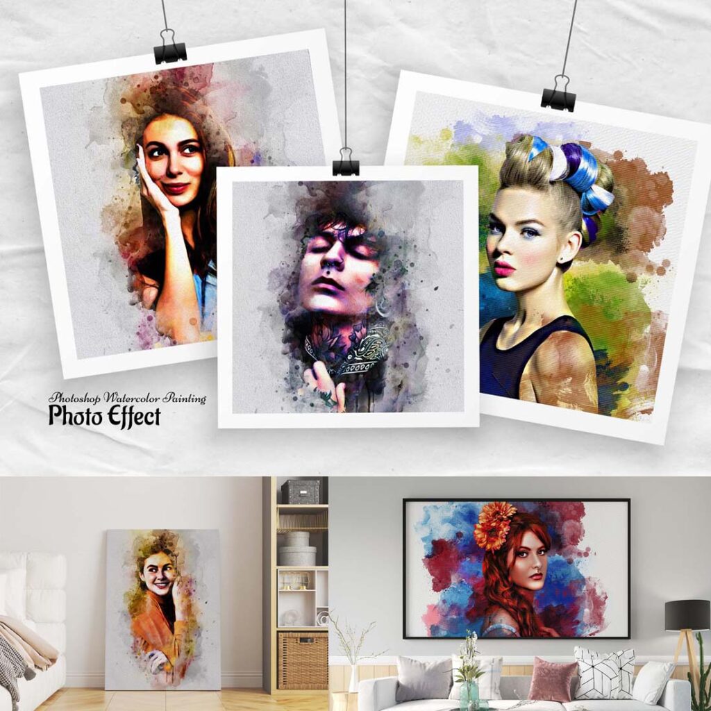 Photoshop Watercolor Painting Effect - MasterBundles