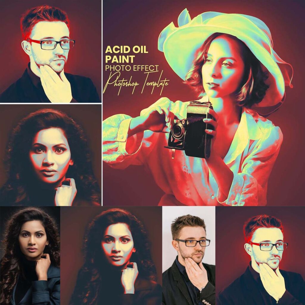 Acid Oil Paint Photo Effect - MasterBundles