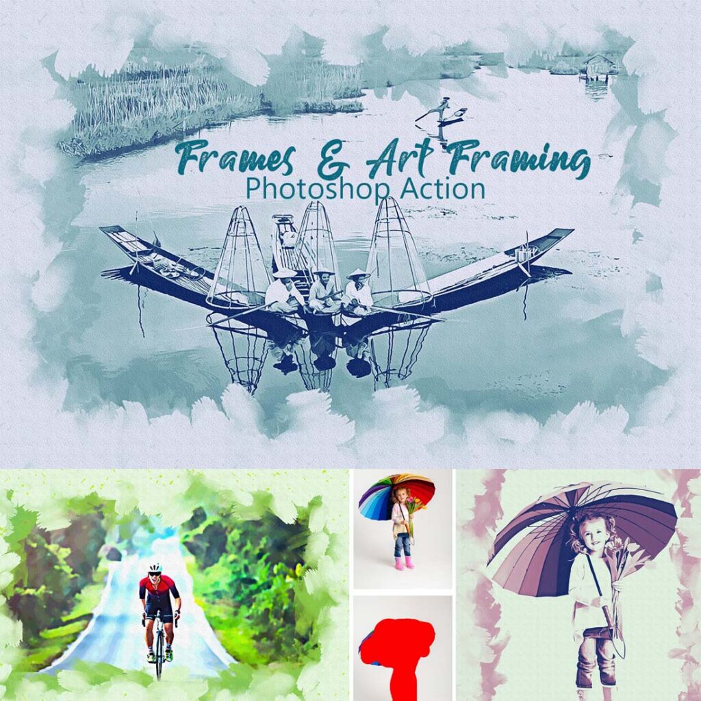 Frames & Art Framing PS Action - MasterBundles