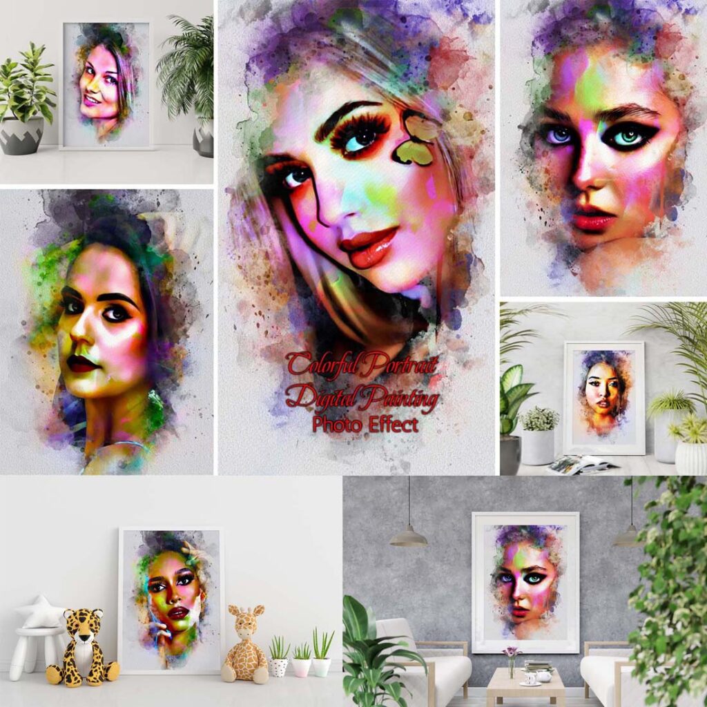 Colorful Portrait Digital Painting - MasterBundles