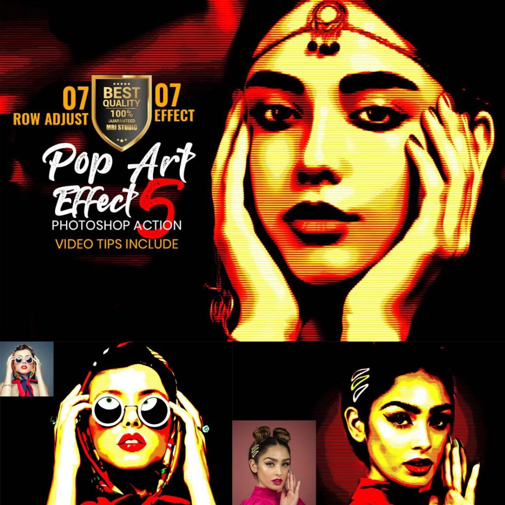Pop Art Effect Photoshop Action - MasterBundles
