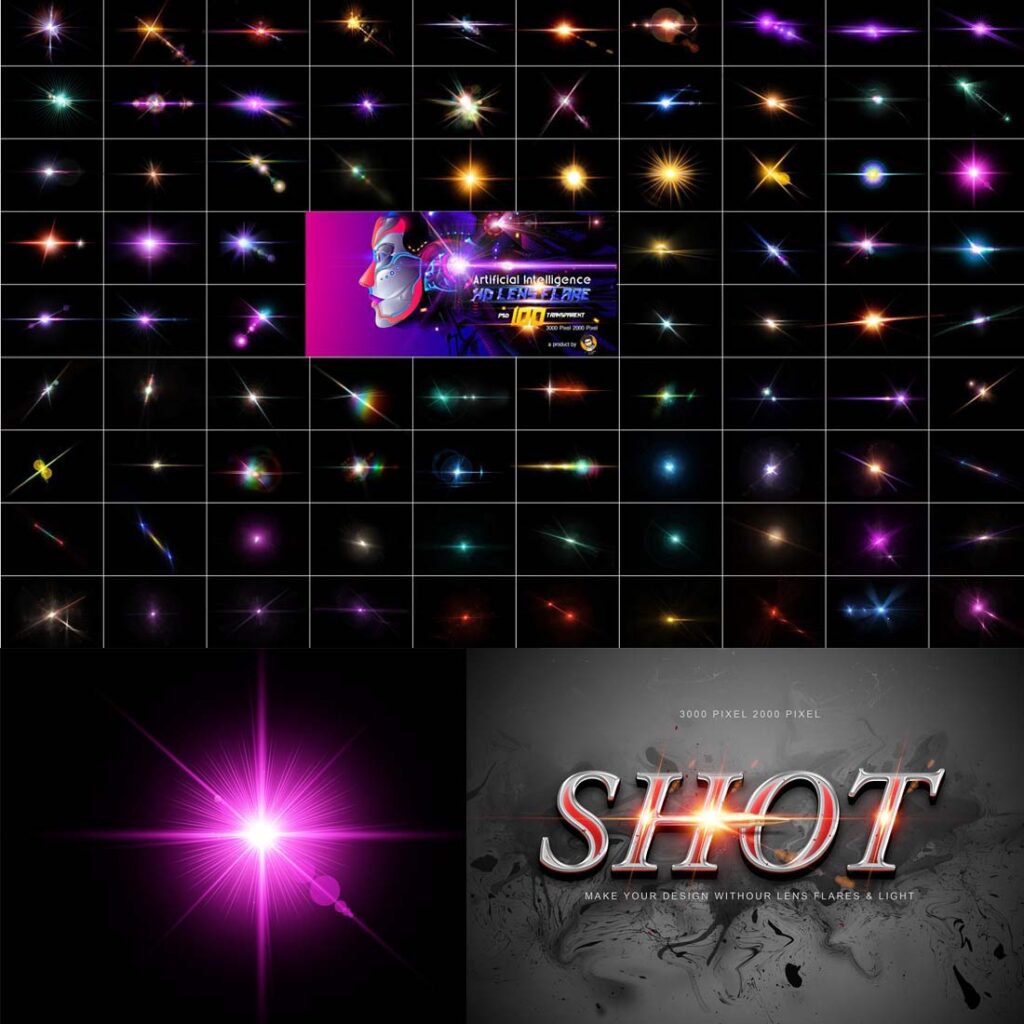 Lens flares & light Bundle - MasterBundles