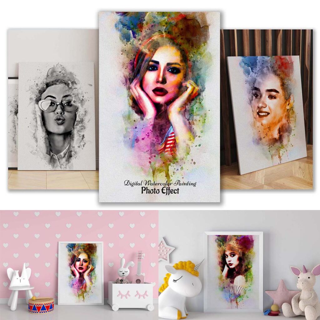 Digital Watercolor Painting Effect - MasterBundles