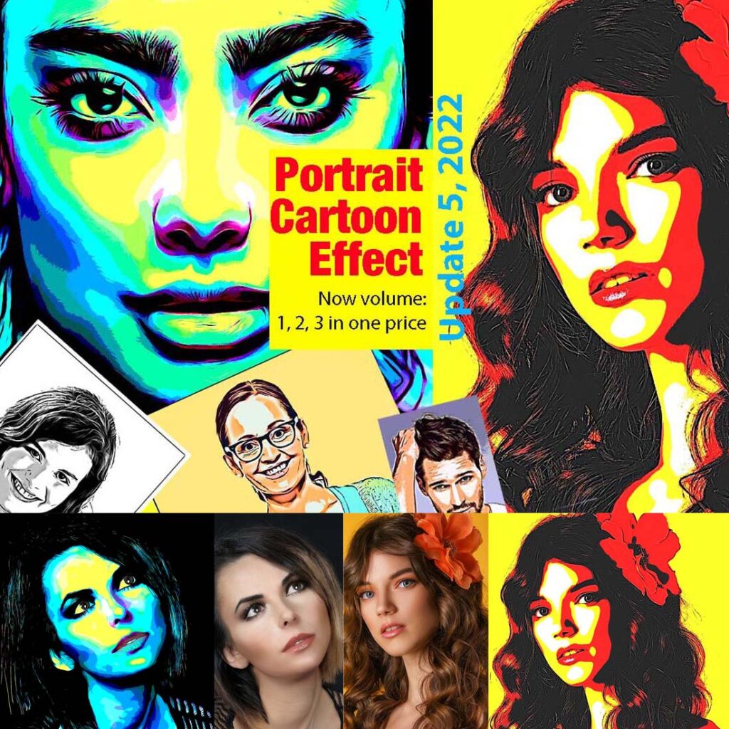 Portrait Cartoon Effect Action - MasterBundles