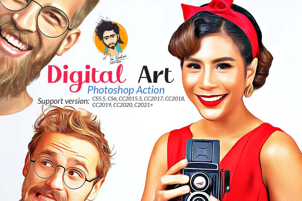 Digital Art Photoshop Action - MasterBundles