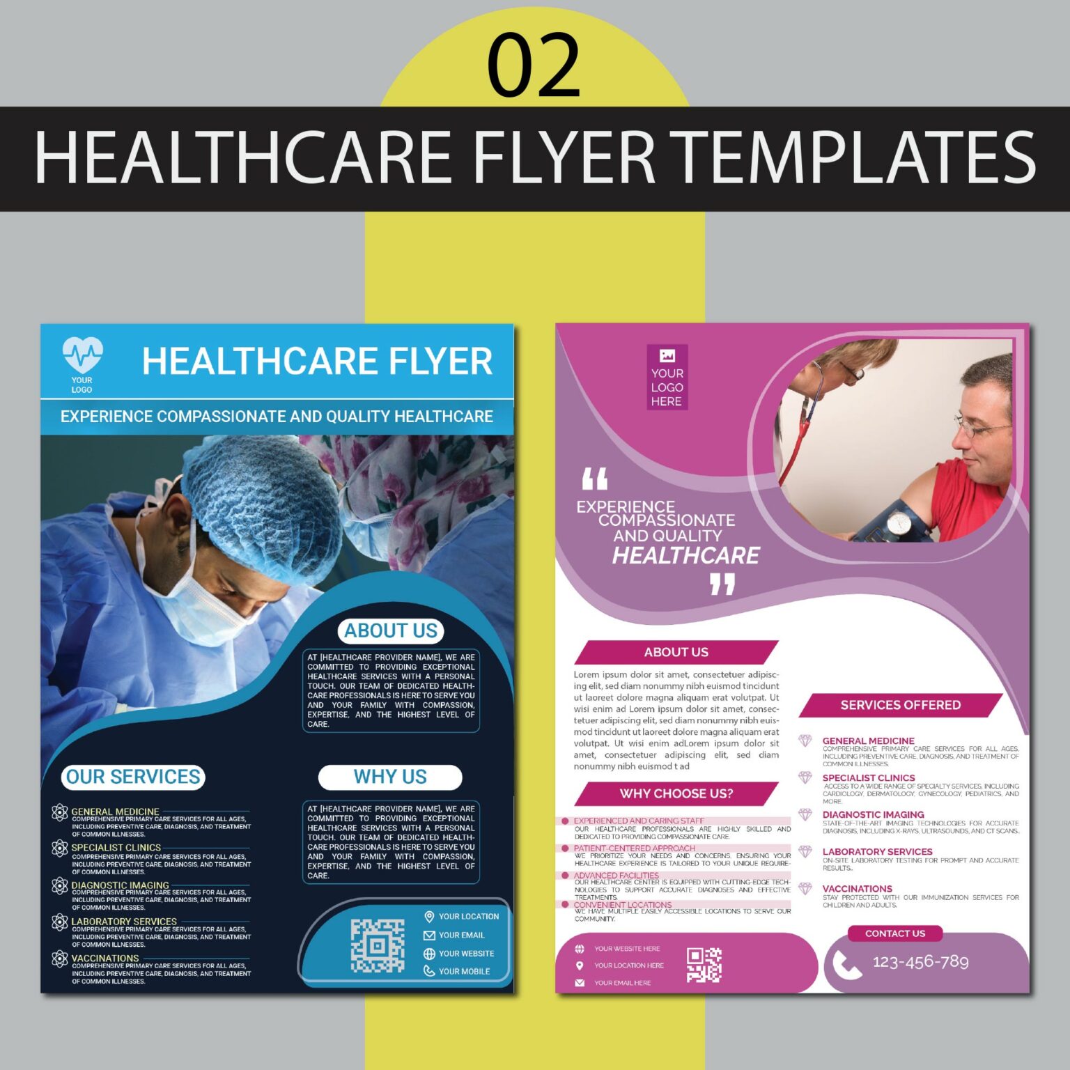 Healthcare flyer templates - MasterBundles