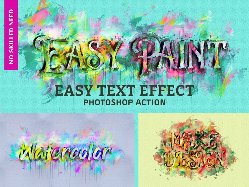 Watercolor Text Paint Plugin - MasterBundles